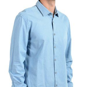 Hugo Boss | Shirts | Hugo Boss Mens Ismo Blue Slim Fit Dress Shirt ...